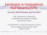 PPT - Introduction to Computational Fluid Dynamics Lecture 2: CFD Introduction PowerPoint ...