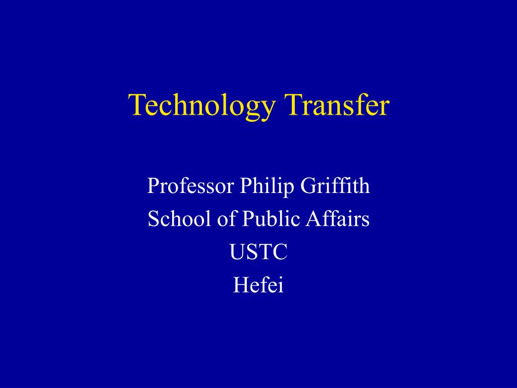 PPT - Technology Transfer PowerPoint Presentation, free download - ID ...