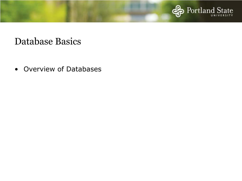 PPT - Database Basics PowerPoint Presentation, free download - ID:353689