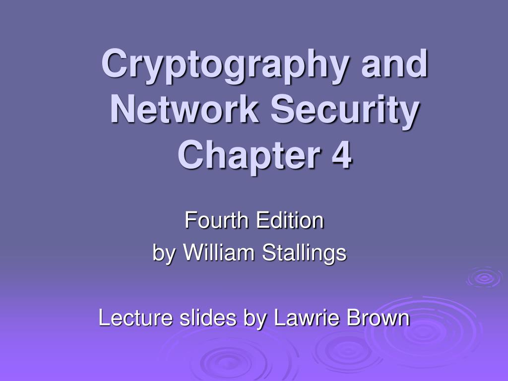 PPT - Cryptography and Network Security Chapter 4 PowerPoint ...