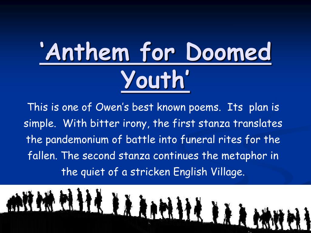 PPT - ‘Anthem for Doomed Youth’ PowerPoint Presentation, free download ...