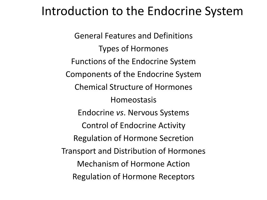 PPT - Introduction to the Endocrine System PowerPoint Presentation ...