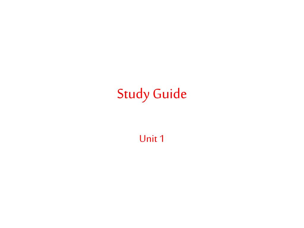 PPT - Study Guide PowerPoint Presentation, free download - ID:355651