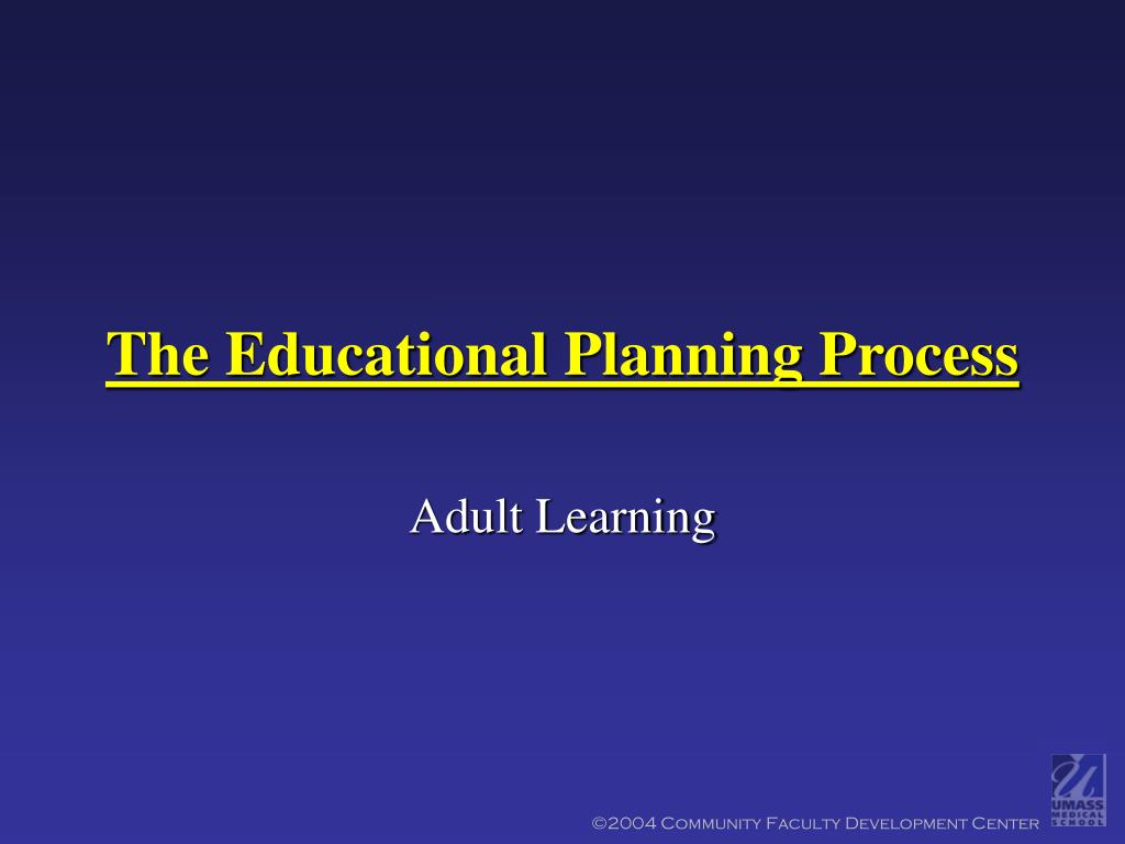 PPT - The Educational Planning Process PowerPoint Presentation, free ...