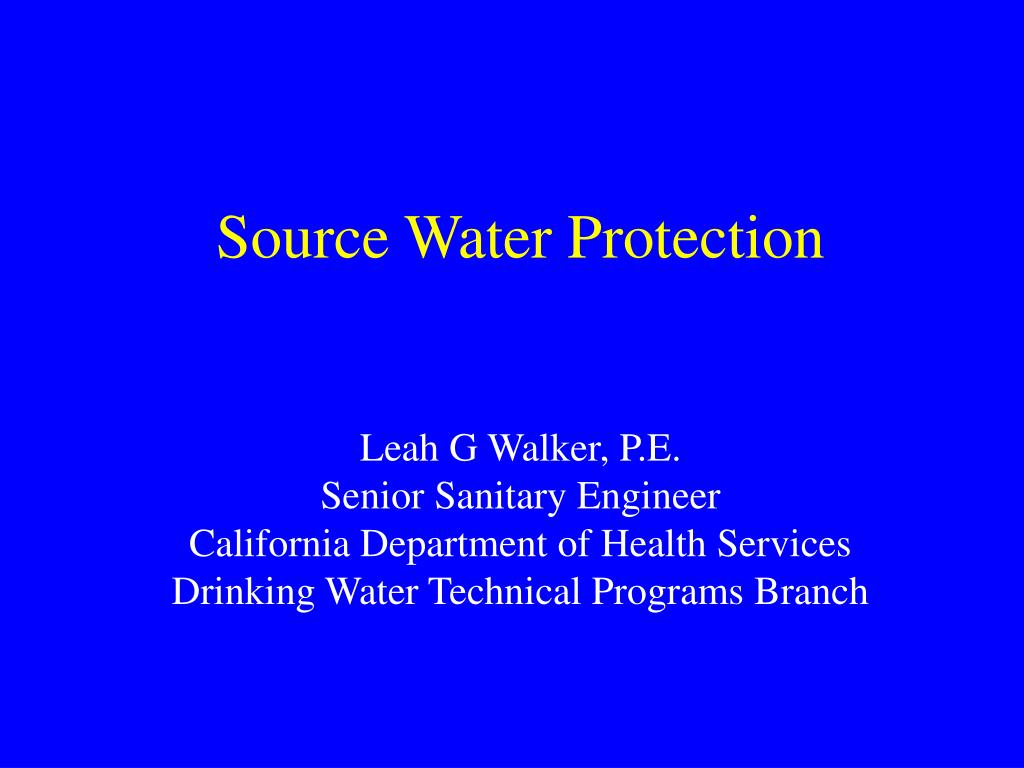 PPT - Source Water Protection PowerPoint Presentation, free download ...
