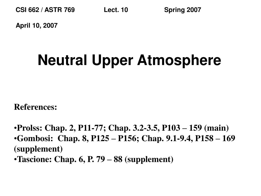PPT - Neutral Upper Atmosphere PowerPoint Presentation, free download ...