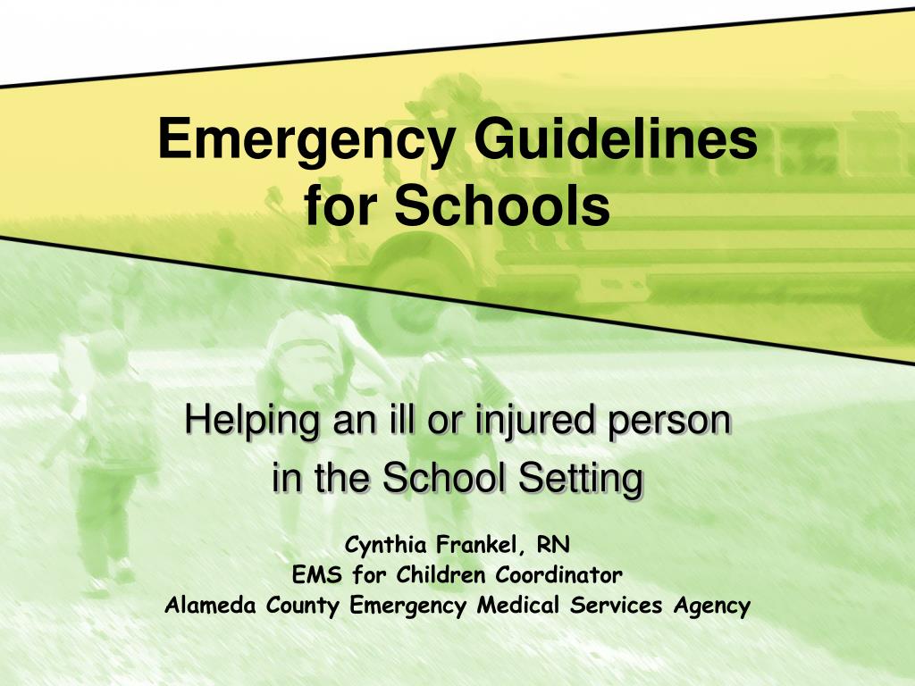 PPT - Emergency Guidelines for Schools PowerPoint Presentation, free ...
