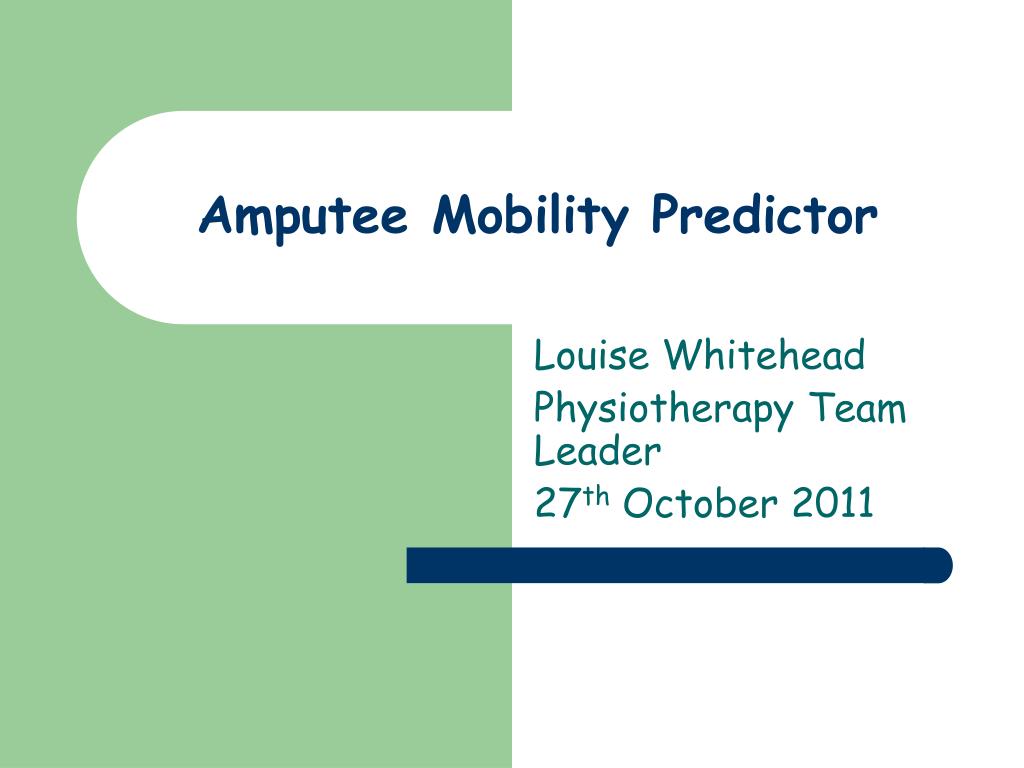PPT - Amputee Mobility Predictor PowerPoint Presentation, free download ...