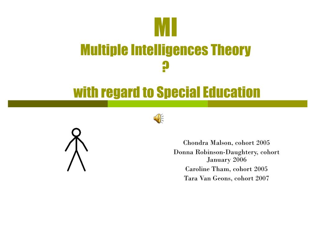 PPT - MI Multiple Intelligences Theory ? PowerPoint Presentation, free ...