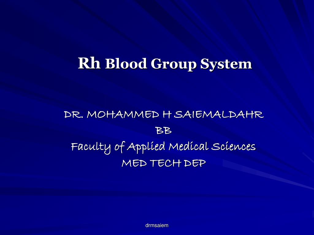 PPT - Rh Blood Group System PowerPoint Presentation, free download - ID ...