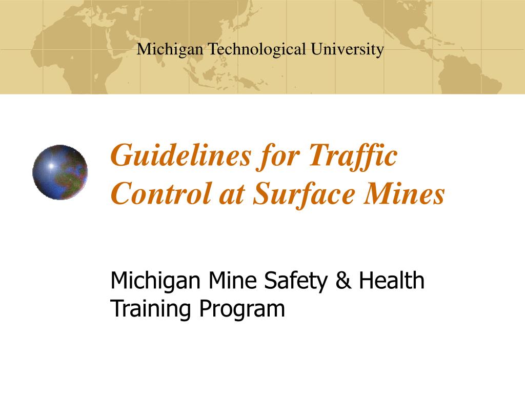 PPT - Guidelines for Traffic Control at Surface Mines PowerPoint ...