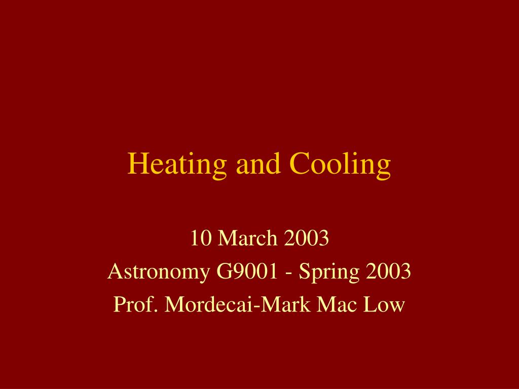 PPT - Heating and Cooling PowerPoint Presentation, free download - ID ...