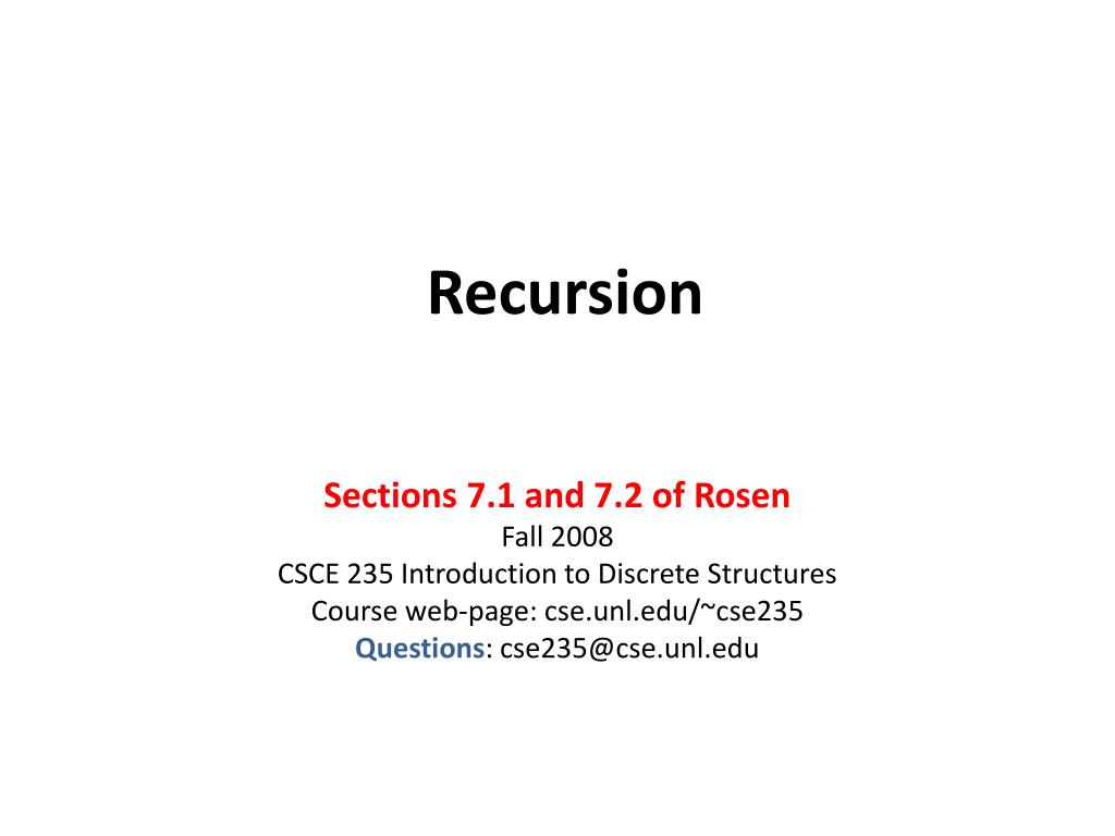 PPT - Recursion PowerPoint Presentation, free download - ID:377074