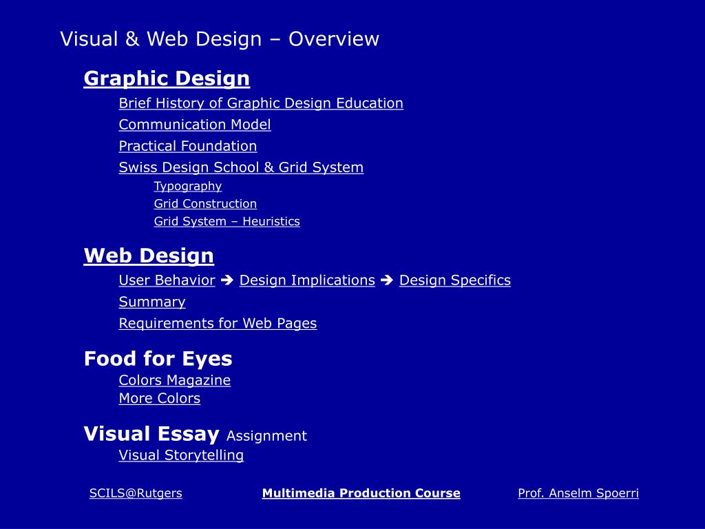 PPT - Visual & Web Design – Overview PowerPoint Presentation, free ...