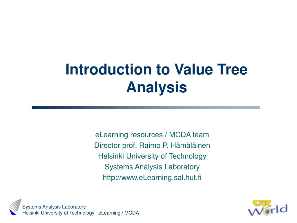 PPT - Introduction to Value Tree Analysis PowerPoint Presentation, free ...