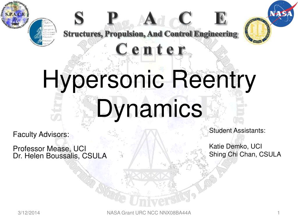 PPT - Hypersonic Reentry Dynamics PowerPoint Presentation, free ...