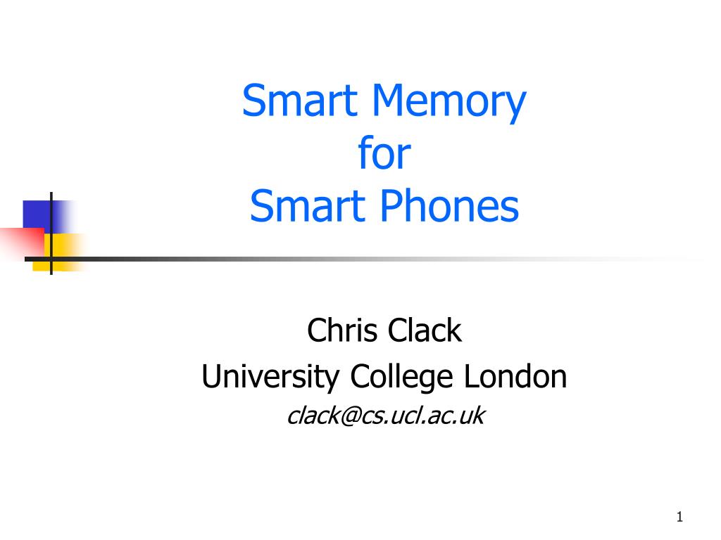 PPT - Smart Memory for Smart Phones PowerPoint Presentation, free ...