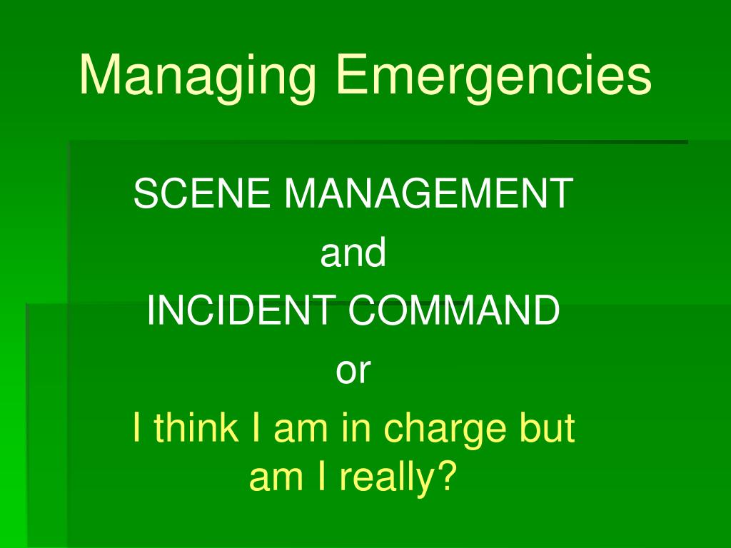 PPT - Managing Emergencies PowerPoint Presentation, free download - ID ...