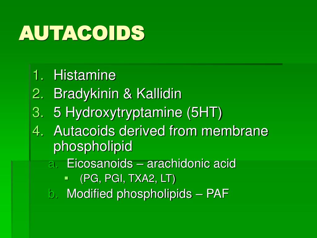 PPT - AUTACOIDS PowerPoint Presentation, free download - ID:383062