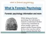 PPT - Notes : Criminal Profiling/ Forensic Psychology PowerPoint ...