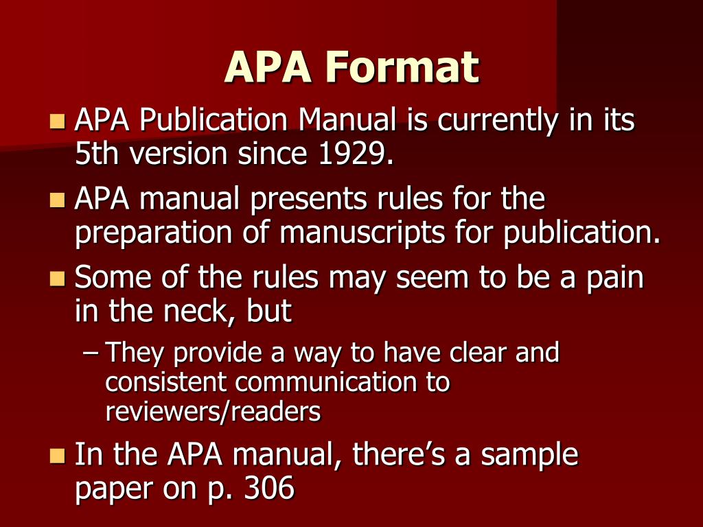PPT - APA Format PowerPoint Presentation, free download - ID:383913