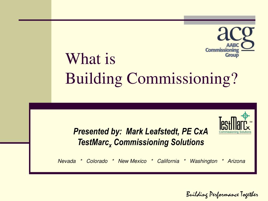 PPT - What is Building Commissioning? PowerPoint Presentation, free ...