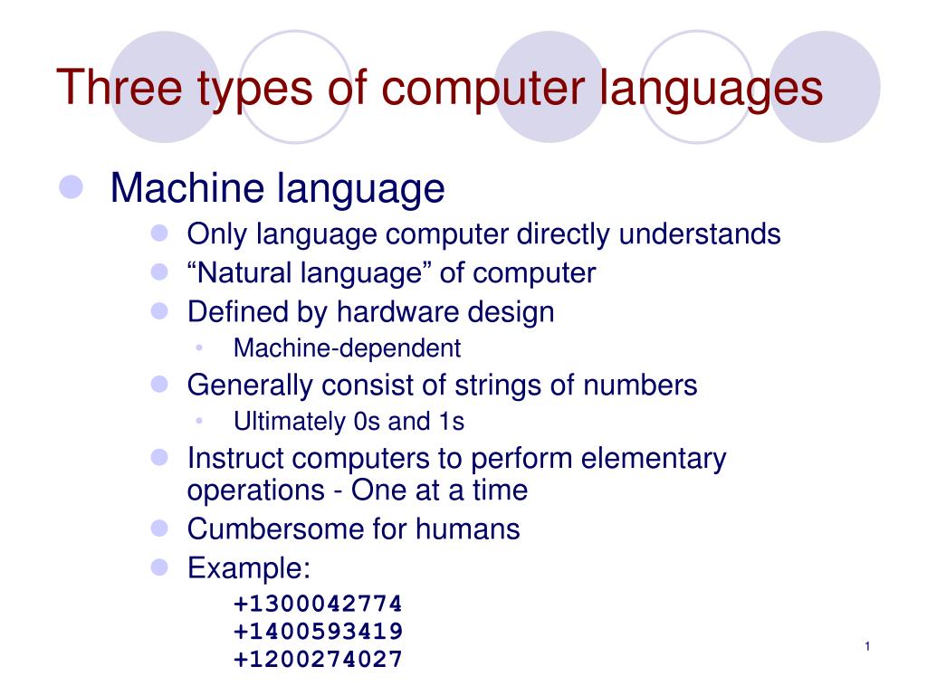 PPT - Three types of computer languages PowerPoint Presentation, free ...