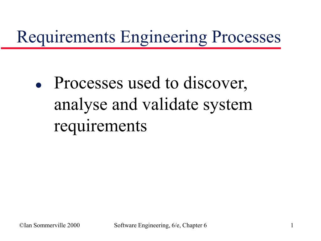 PPT - Requirements Engineering Processes PowerPoint Presentation, free ...
