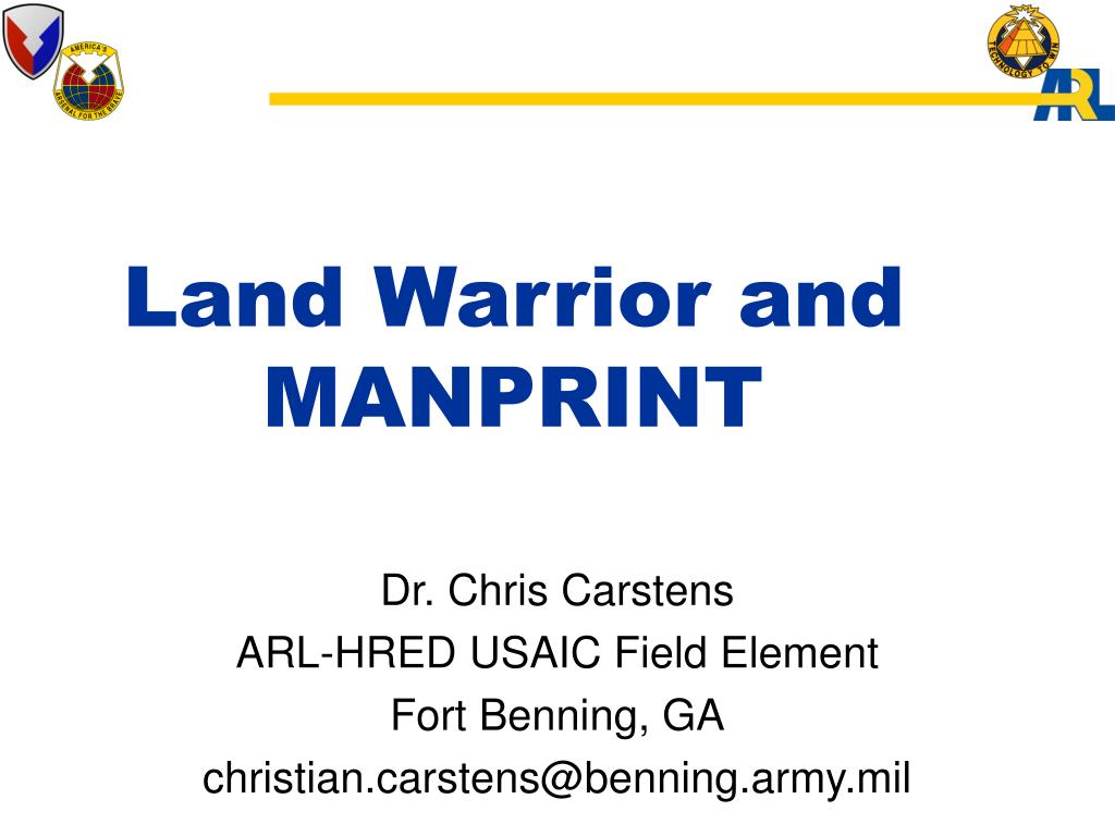 PPT - Land Warrior and MANPRINT PowerPoint Presentation, free download ...