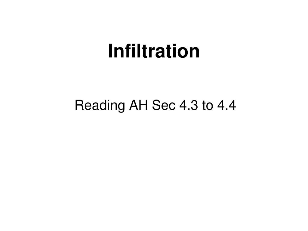 PPT - Infiltration PowerPoint Presentation, free download - ID:392911