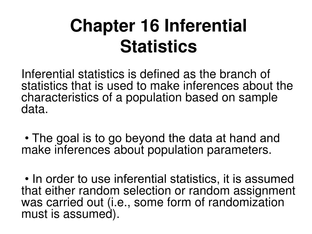 PPT - Chapter 16 Inferential Statistics PowerPoint Presentation, free ...