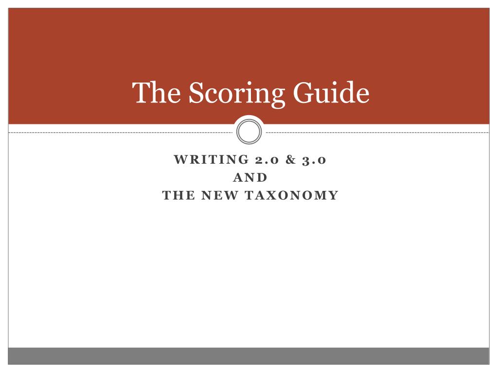 PPT - The Scoring Guide PowerPoint Presentation, free download - ID:393382