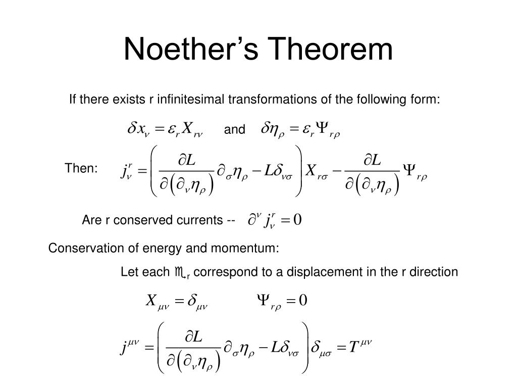 PPT - Noether’s Theorem PowerPoint Presentation, free download - ID:393454
