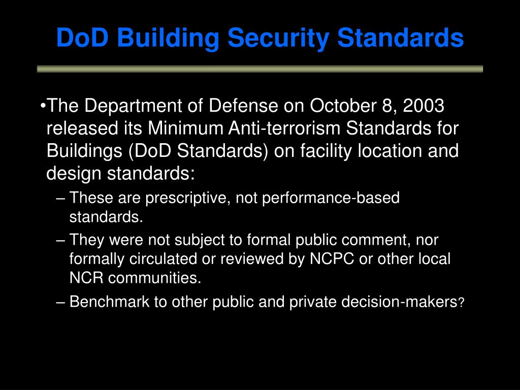 PPT - DoD Building Security Standards PowerPoint Presentation, free ...