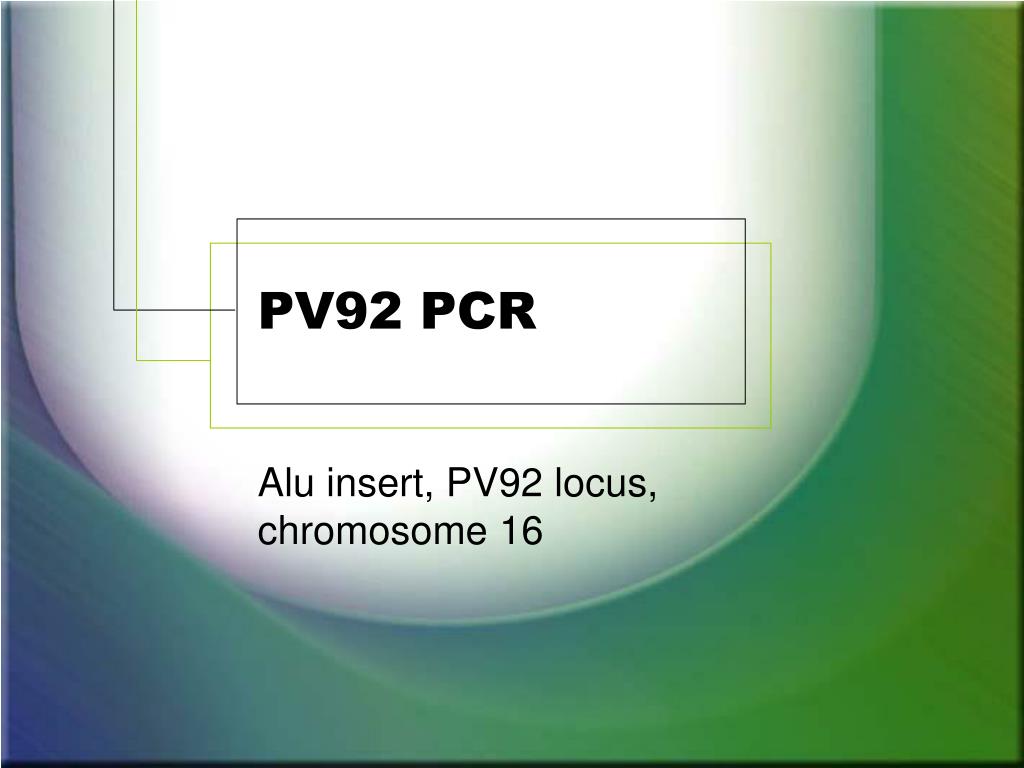 PPT - PV92 PCR PowerPoint Presentation, free download - ID:394825