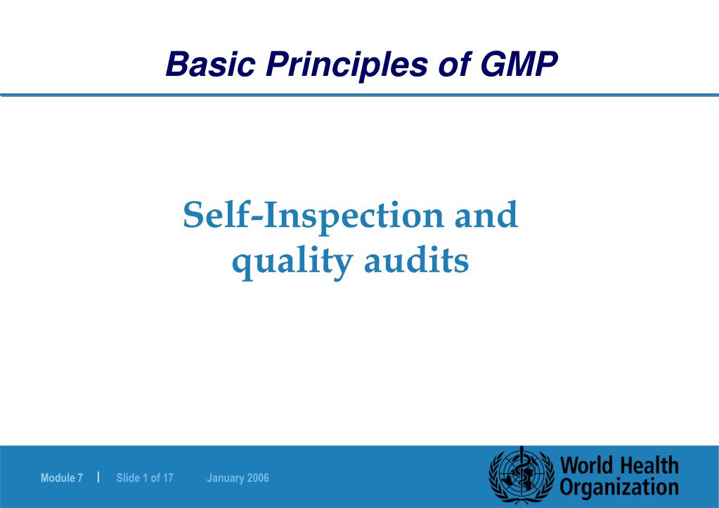 PPT - Self-Inspection and quality audits PowerPoint Presentation, free ...