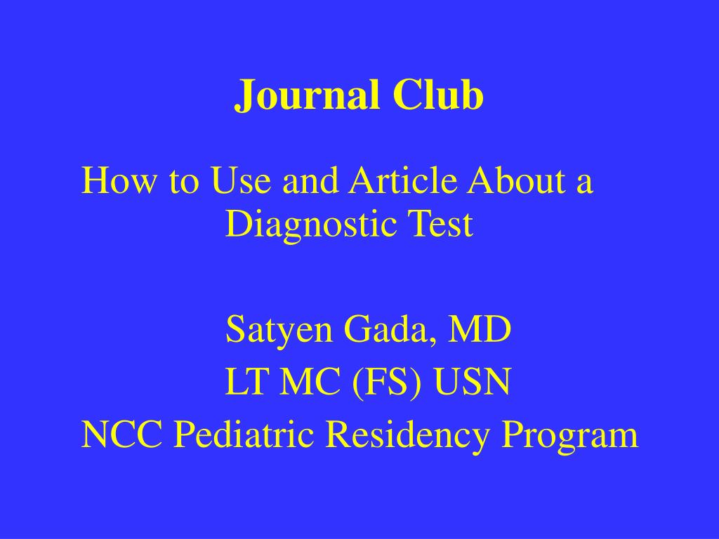 PPT - Journal Club PowerPoint Presentation, free download - ID:39627