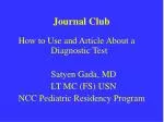 PPT - Journal Club Presentation PowerPoint Presentation, free download ...