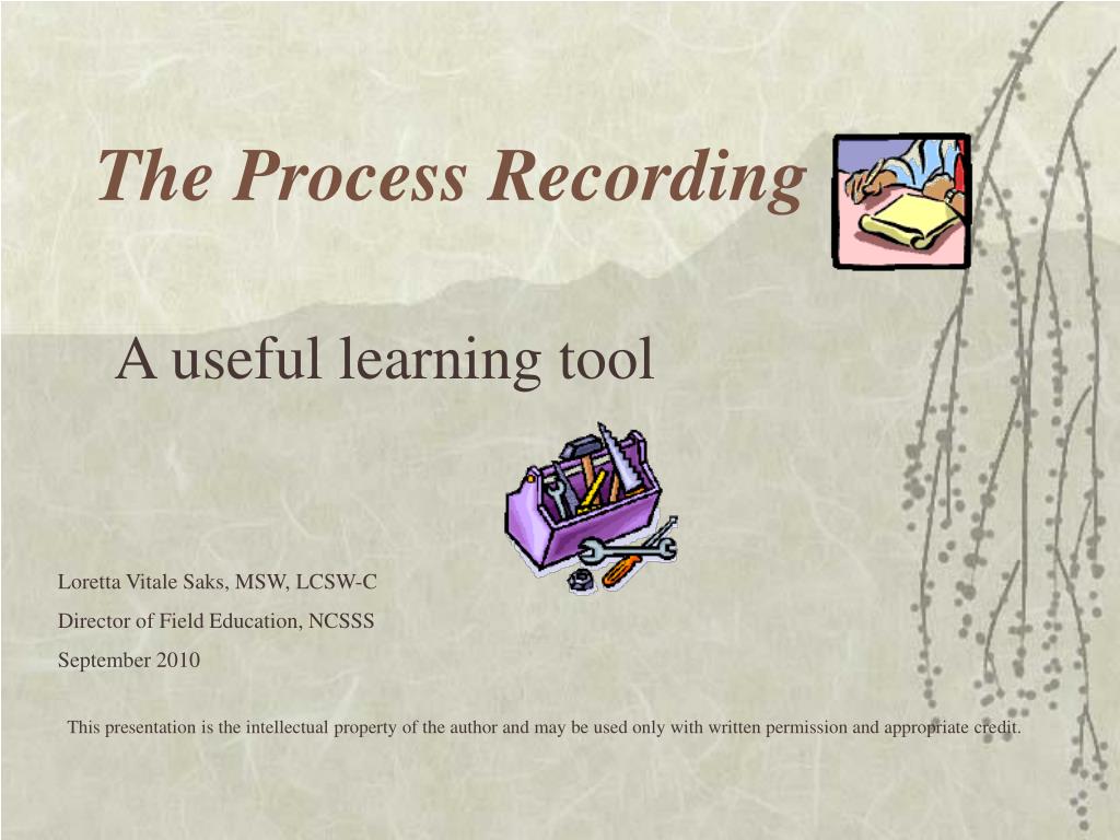 PPT - The Process Recording PowerPoint Presentation, free download - ID ...