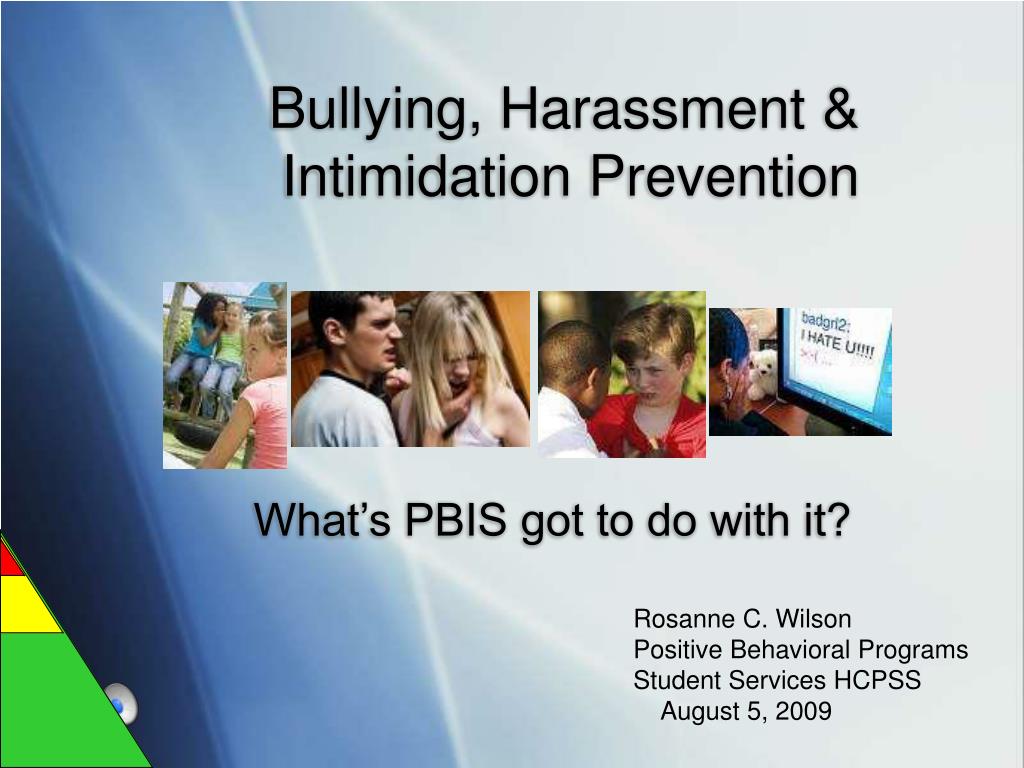 PPT - Bullying, Harassment & Intimidation Prevention PowerPoint ...