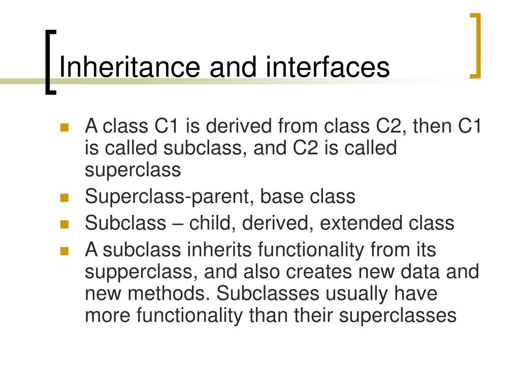 PPT - Inheritance and interfaces PowerPoint Presentation, free download - ID:397984