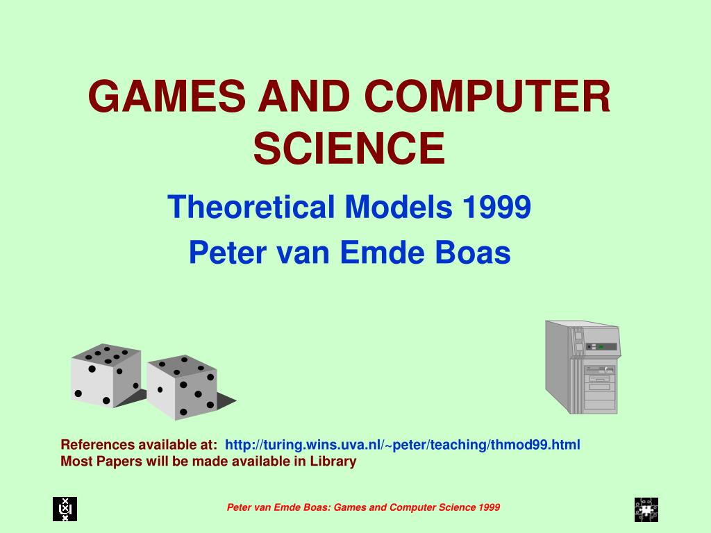 PPT - GAMES AND COMPUTER SCIENCE PowerPoint Presentation, free download - ID:39854