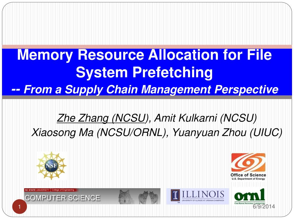 PPT - Memory Resource Allocation for File System Prefetching -- From a ...