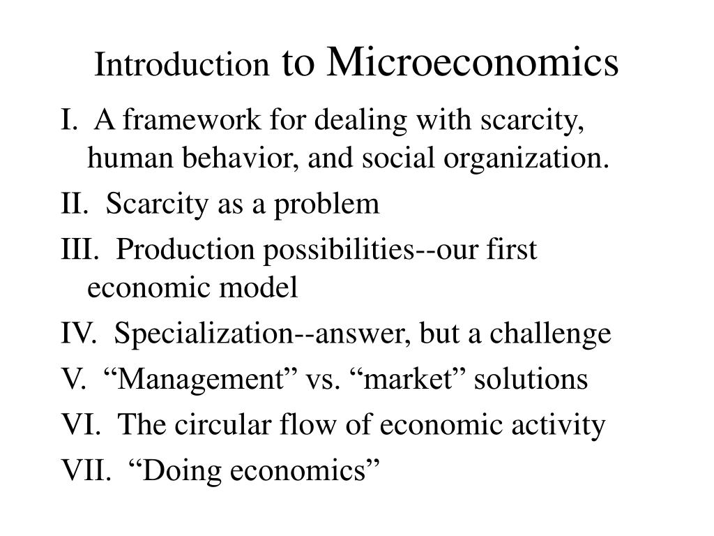 PPT - Introduction to Microeconomics PowerPoint Presentation, free ...