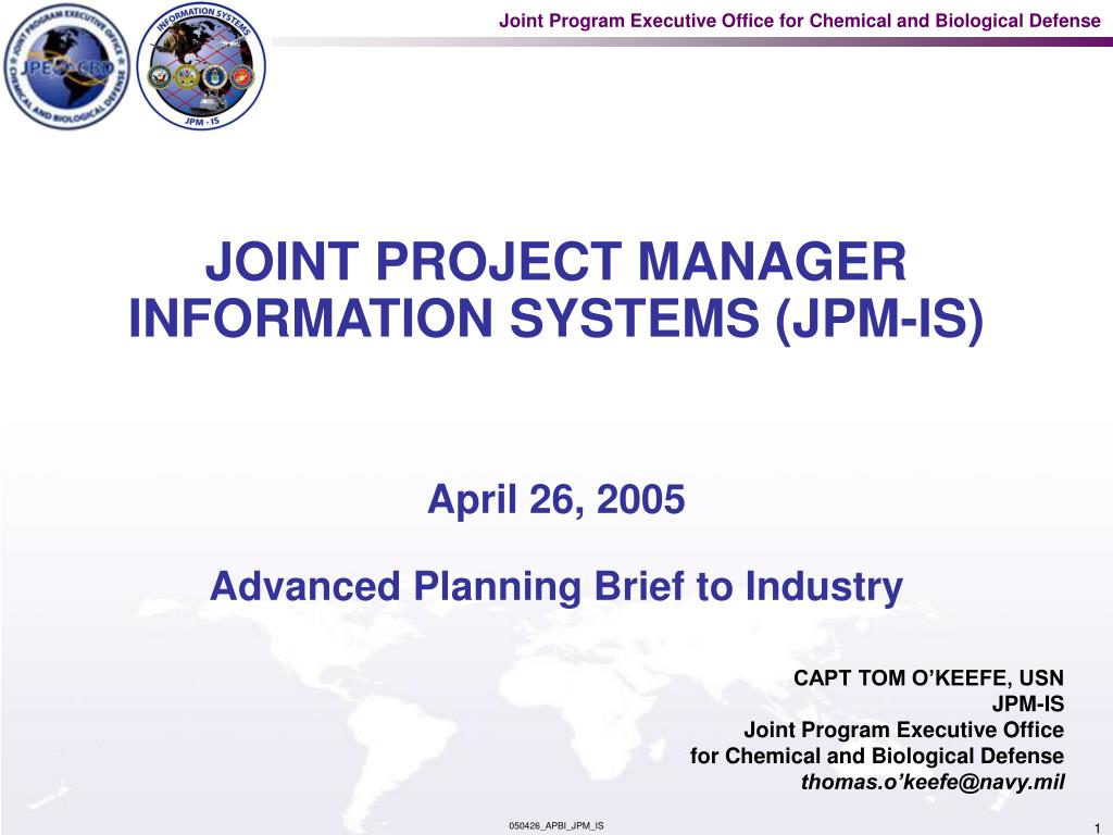 PPT - JOINT PROJECT MANAGER INFORMATION SYSTEMS (JPM-IS) PowerPoint ...