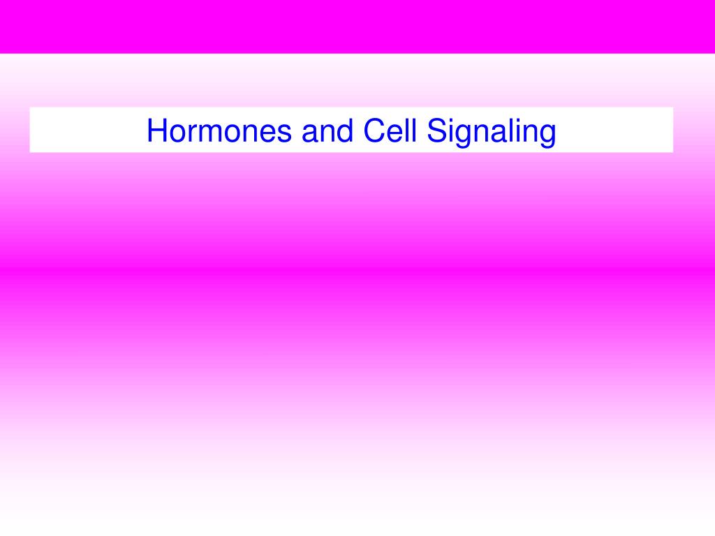 PPT - Hormones and Cell Signaling PowerPoint Presentation, free ...