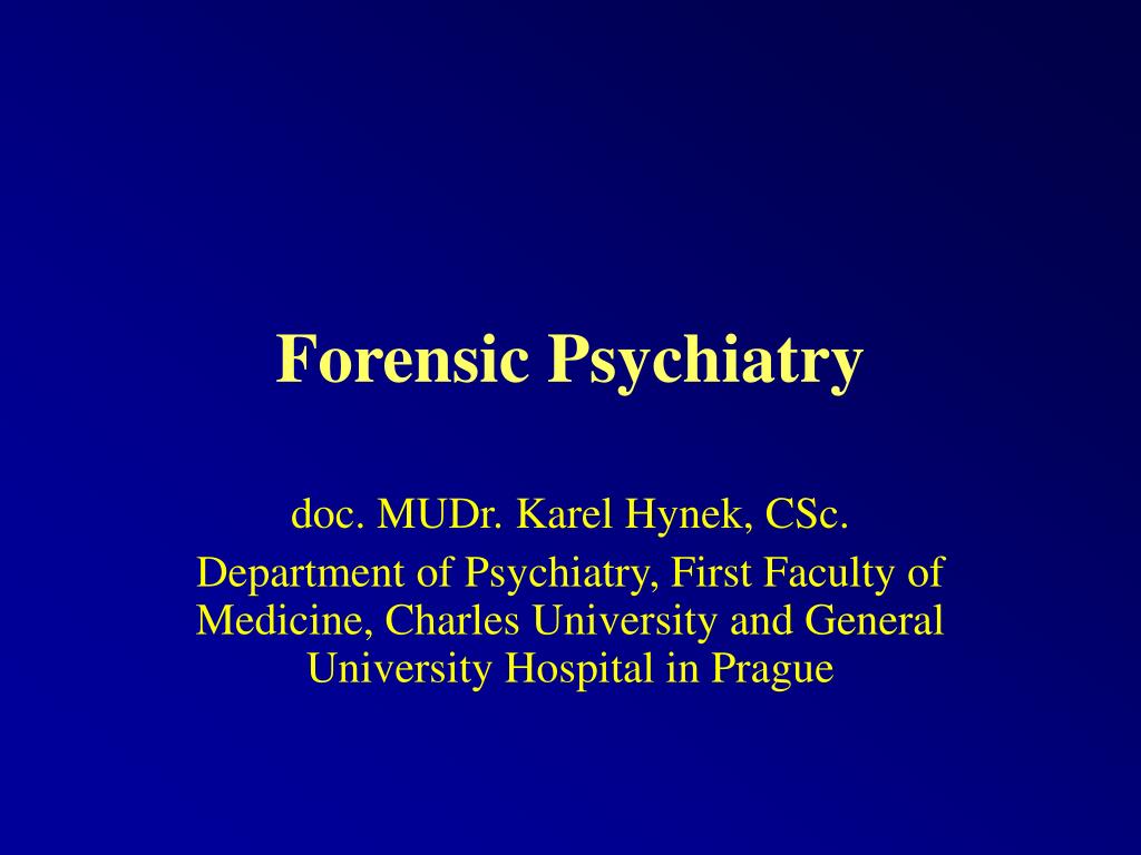 PPT - Forensic Psychiatry PowerPoint Presentation, free download - ID ...