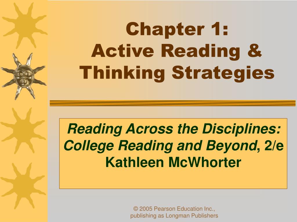 PPT - Chapter 1: Active Reading & Thinking Strategies PowerPoint ...
