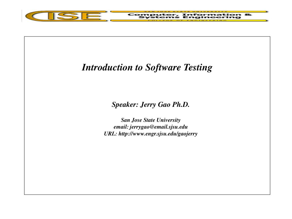 PPT - Introduction to Software Testing PowerPoint Presentation, free ...
