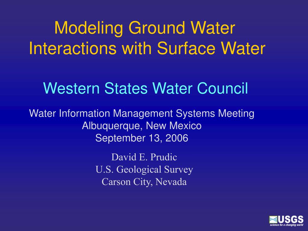 PPT - Modeling Ground Water Interactions with Surface Water PowerPoint ...